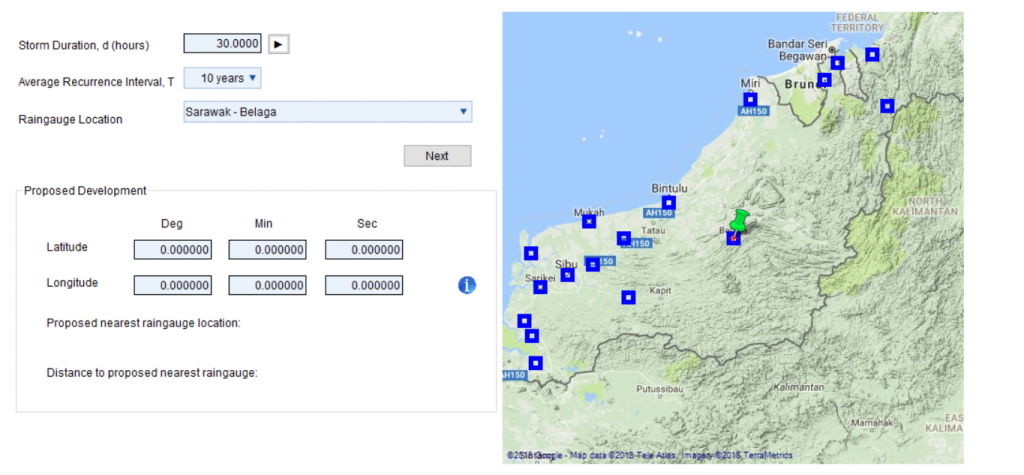 IDF Fitting Coefficient for Sarawak in SUStoM - MES Innovation Sdn Bhd