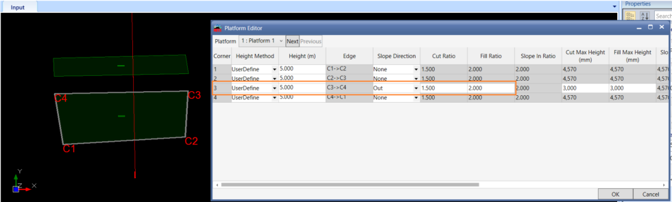 How to generate different gradient for slope in Earthwork - MES ...