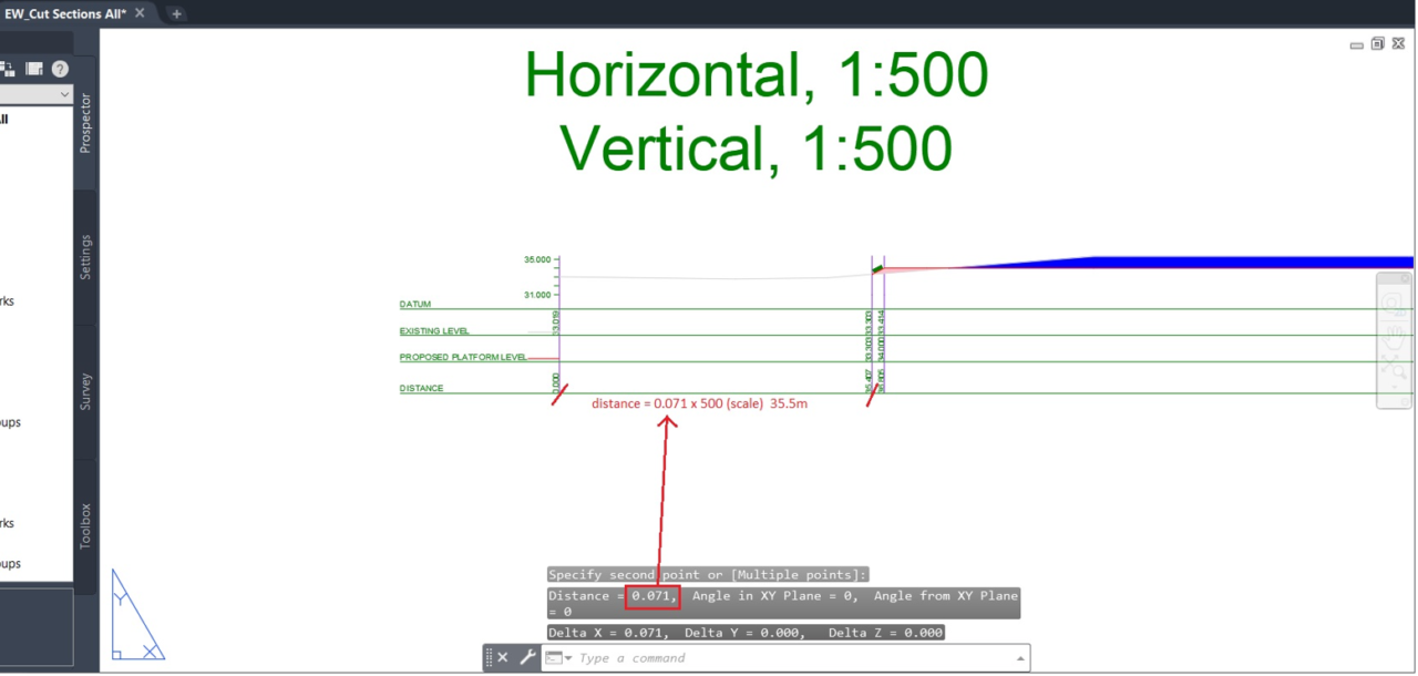 Scale in Cut/Cross Section Drawing in Viewport - MES Innovation Sdn Bhd