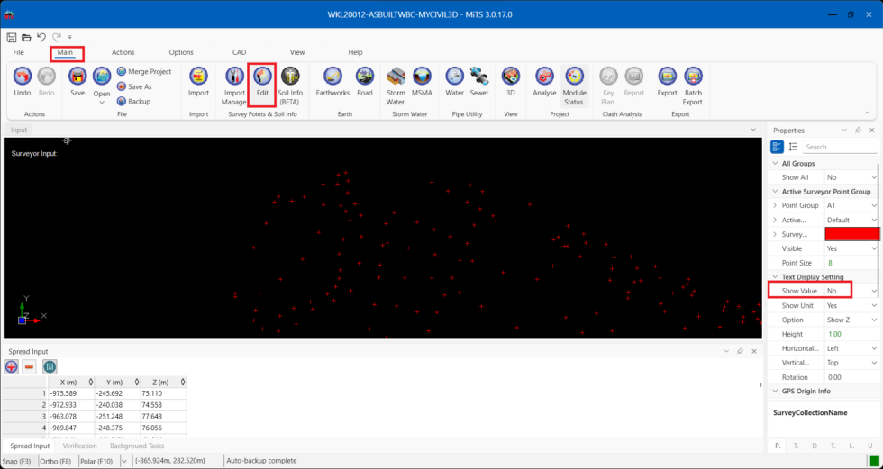 How to create a Boundary for As-Built following Surface Boundary in ...