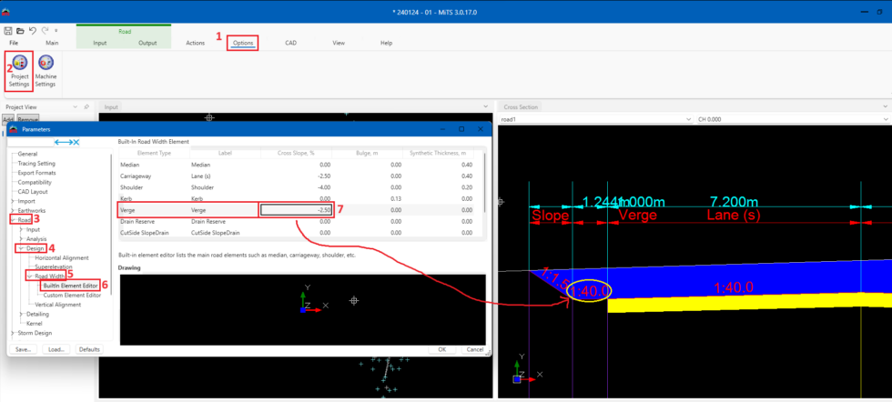 Road : Calculation of Verge Slope Ratio - MES Innovation Sdn Bhd